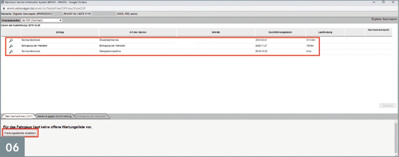 VW-Servicehistorie digital pflegen - Anleitung - Krafthand
